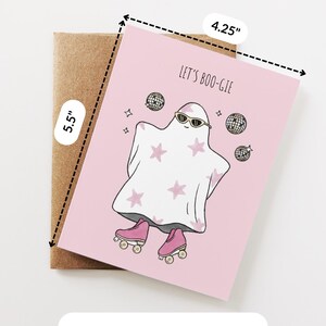 Funny Ghost Birthday Card, Let's Boo-gie, Fun Pun Card, October ...