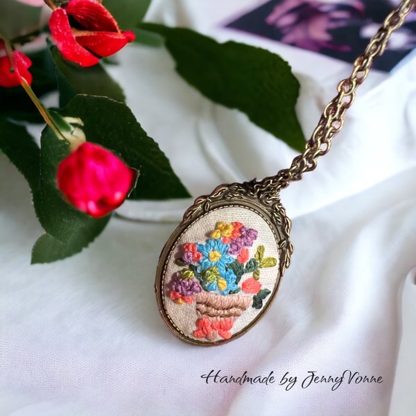 Embroidery Pendant - Etsy