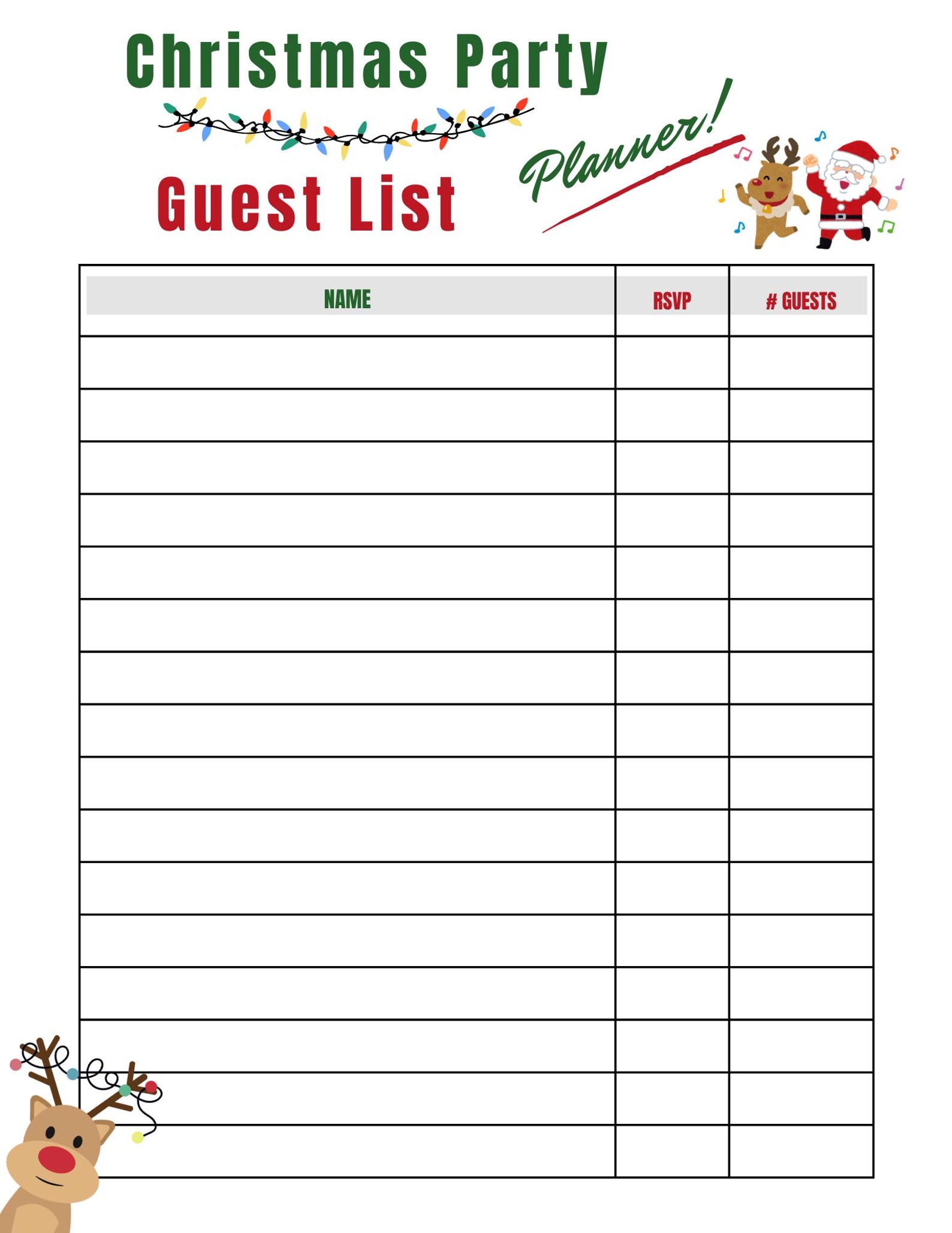 Christmas Party Planner-meal & Party Planning (digital Download) - Etsy