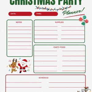 Christmas Party Planner-meal & Party Planning (digital Download) - Etsy