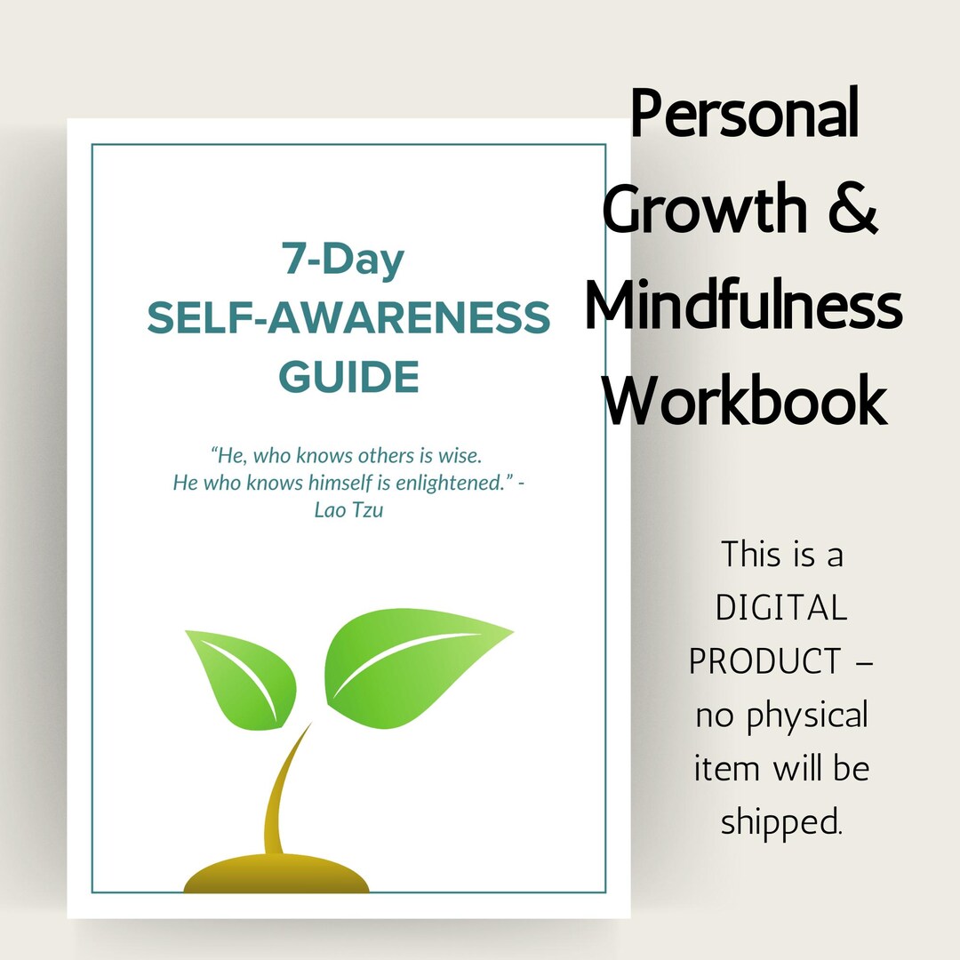 7-day Self-awareness Guide: Personal Growth Workbook (digital Download ...