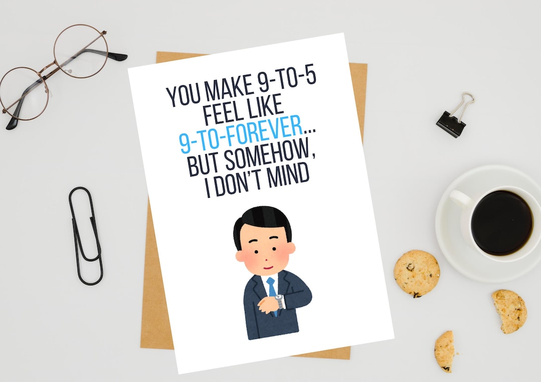 Funny Coworker Card: Sarcastic Office Humor Gift (A5 Digital Download ...