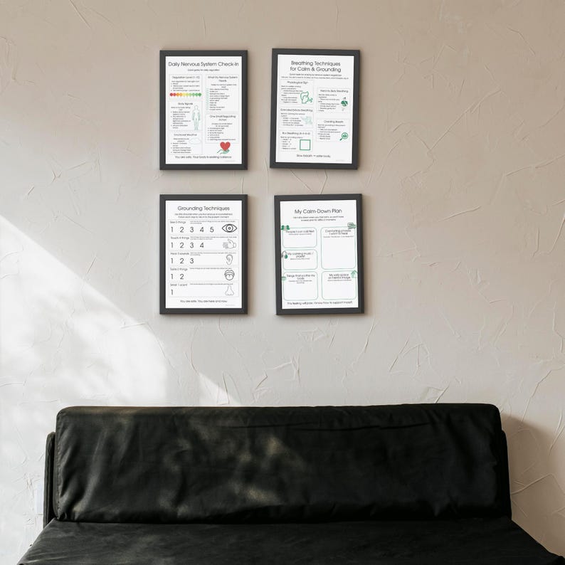 Calm Corner Printable Set: Calm-down Plan + Grounding Techniques ...
