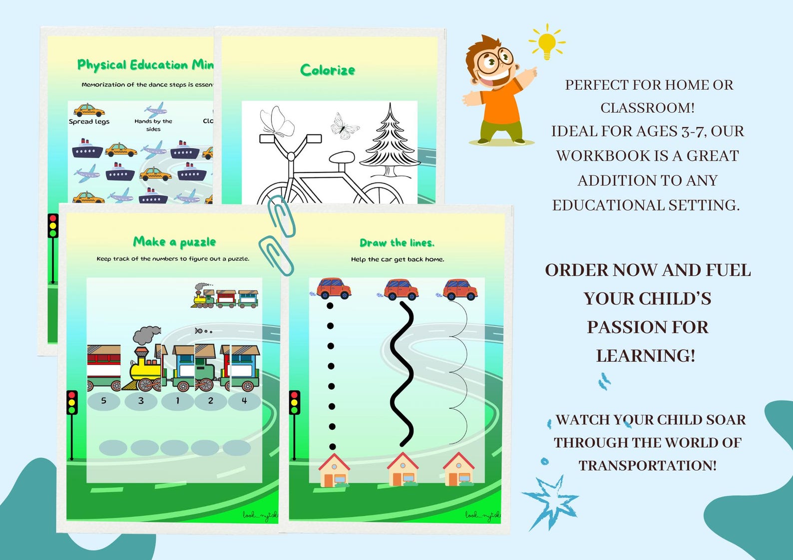 Workbook. Busy Book. Transport. Kids Mental Development. Vocabulary ...