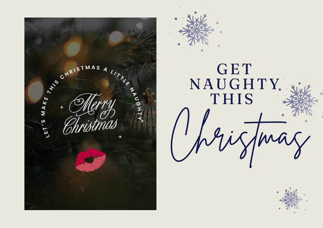Dirty Christmas Card Naughty Holiday Card Printable Funny Christmas ...
