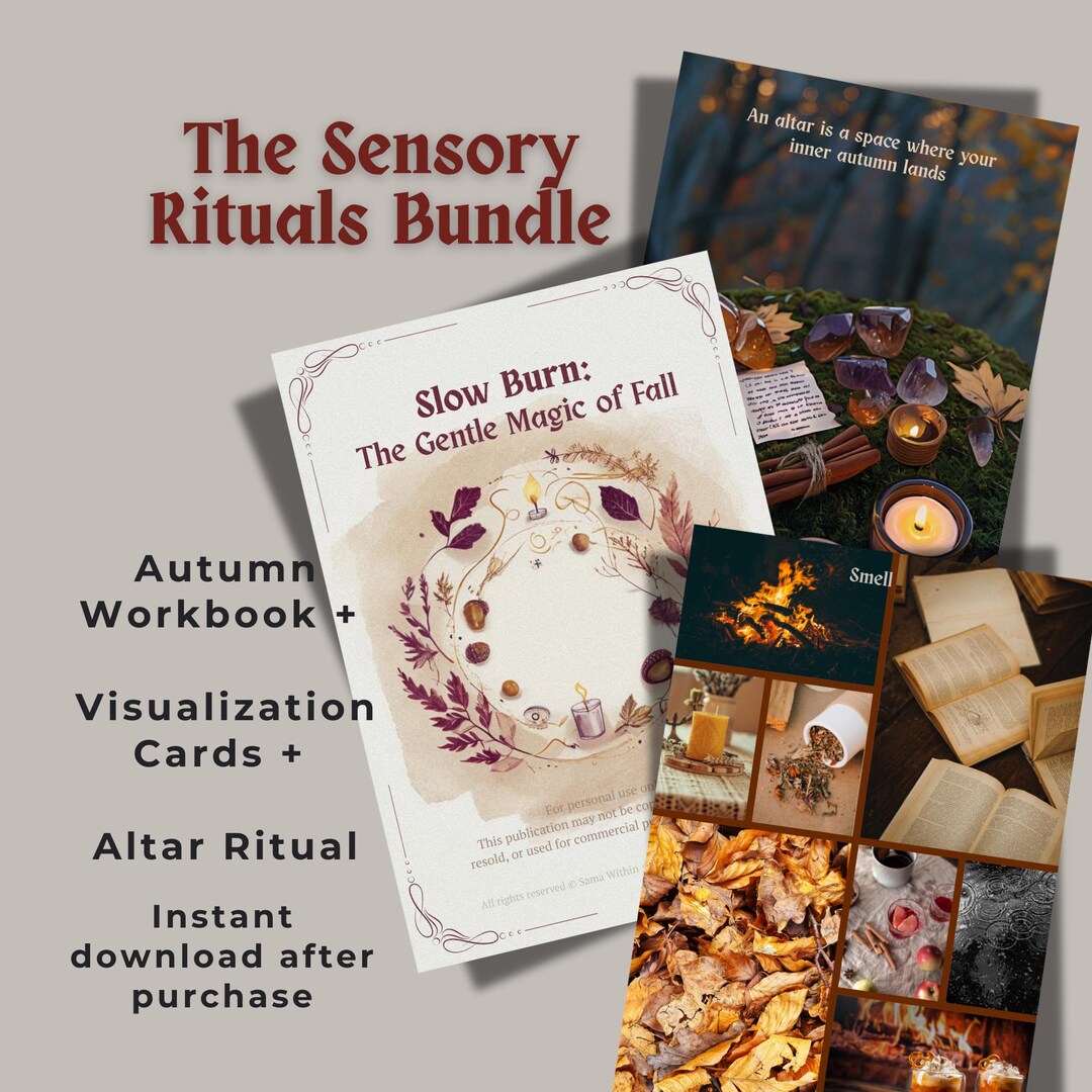 Autumn Rituals Bundle: Workbook, Visualization Cards, Altar Guide (PDF ...
