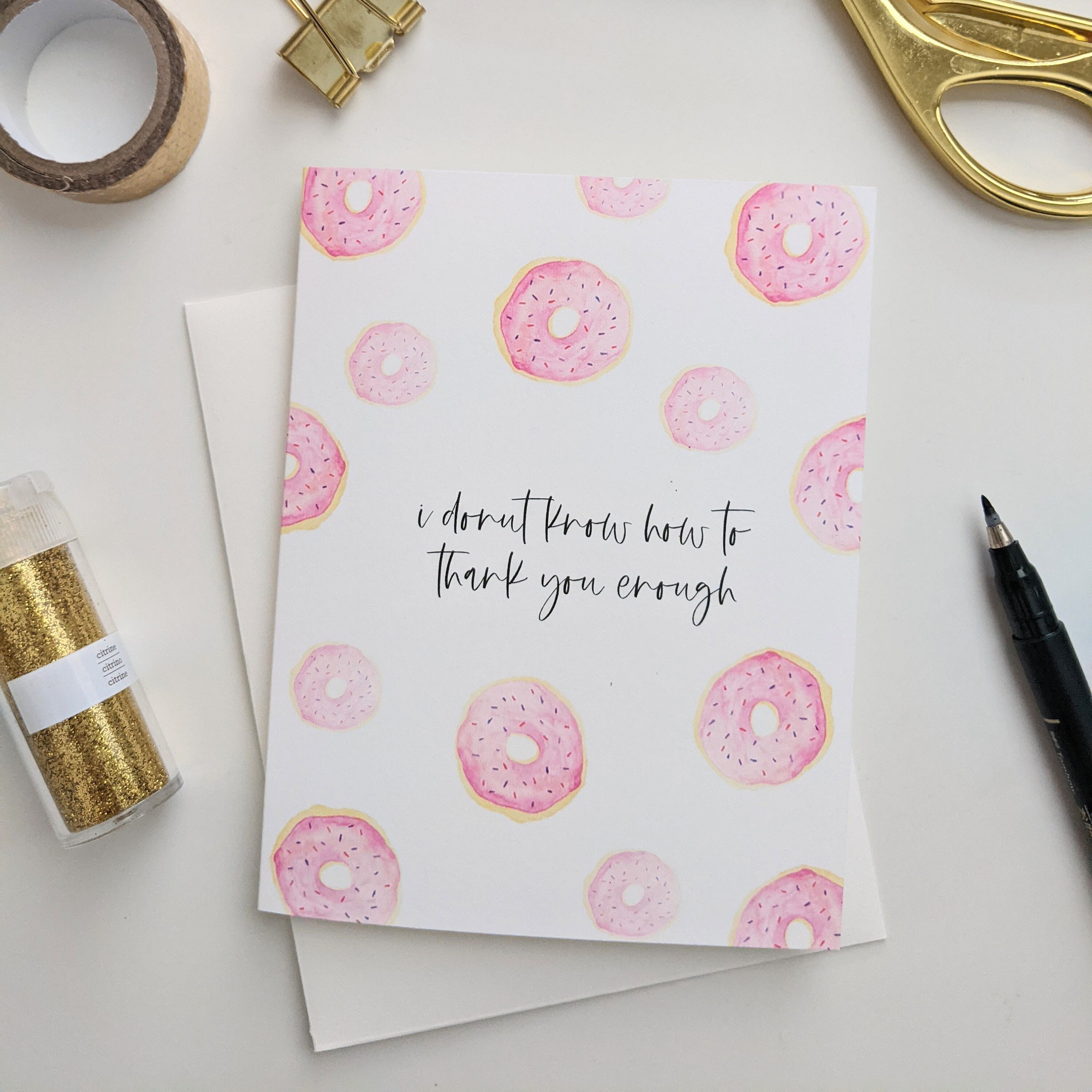 Donut Know How to Thank You Card Food Pun Funny Card - Etsy UK