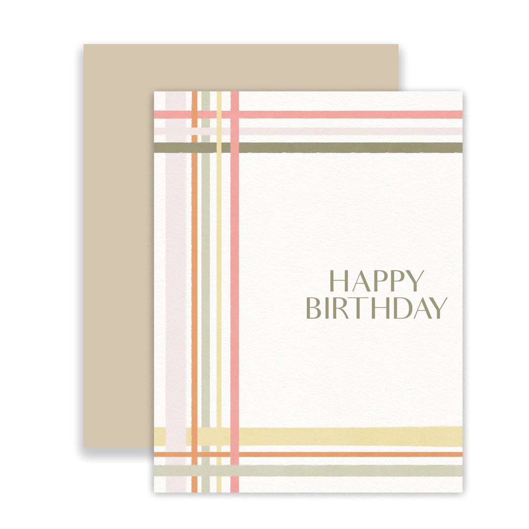 Minimal Birthday Card, Modern Birthday Card, Simple Birthday Card, Card ...