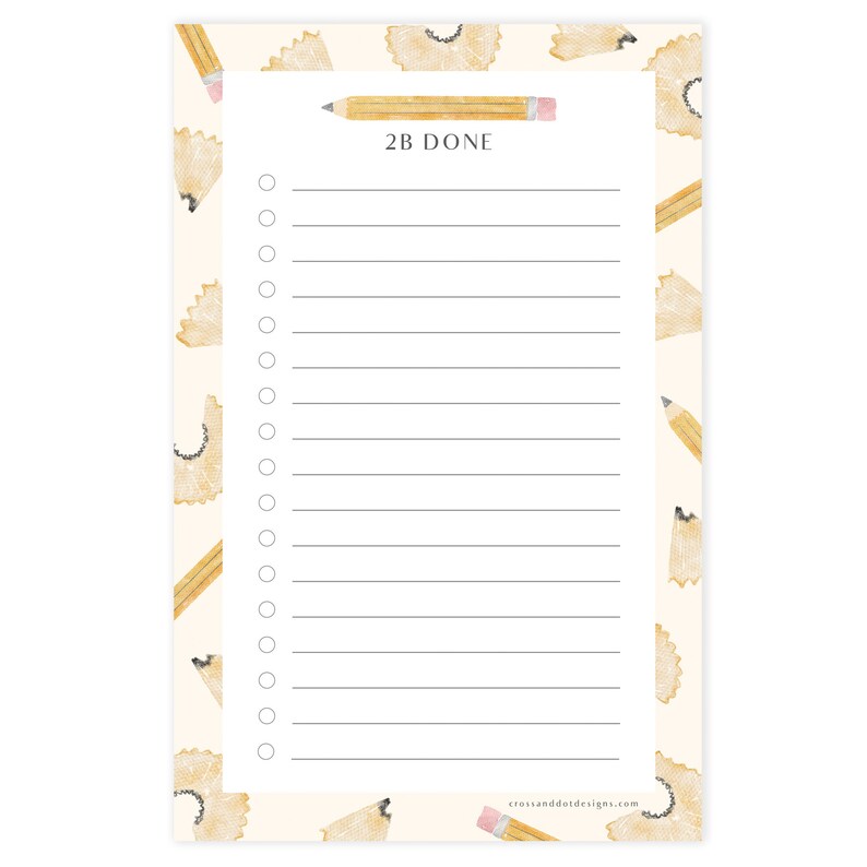 Checklist Tear off Pad, Watercolor Notepad, Desk Planner, Stationery ...