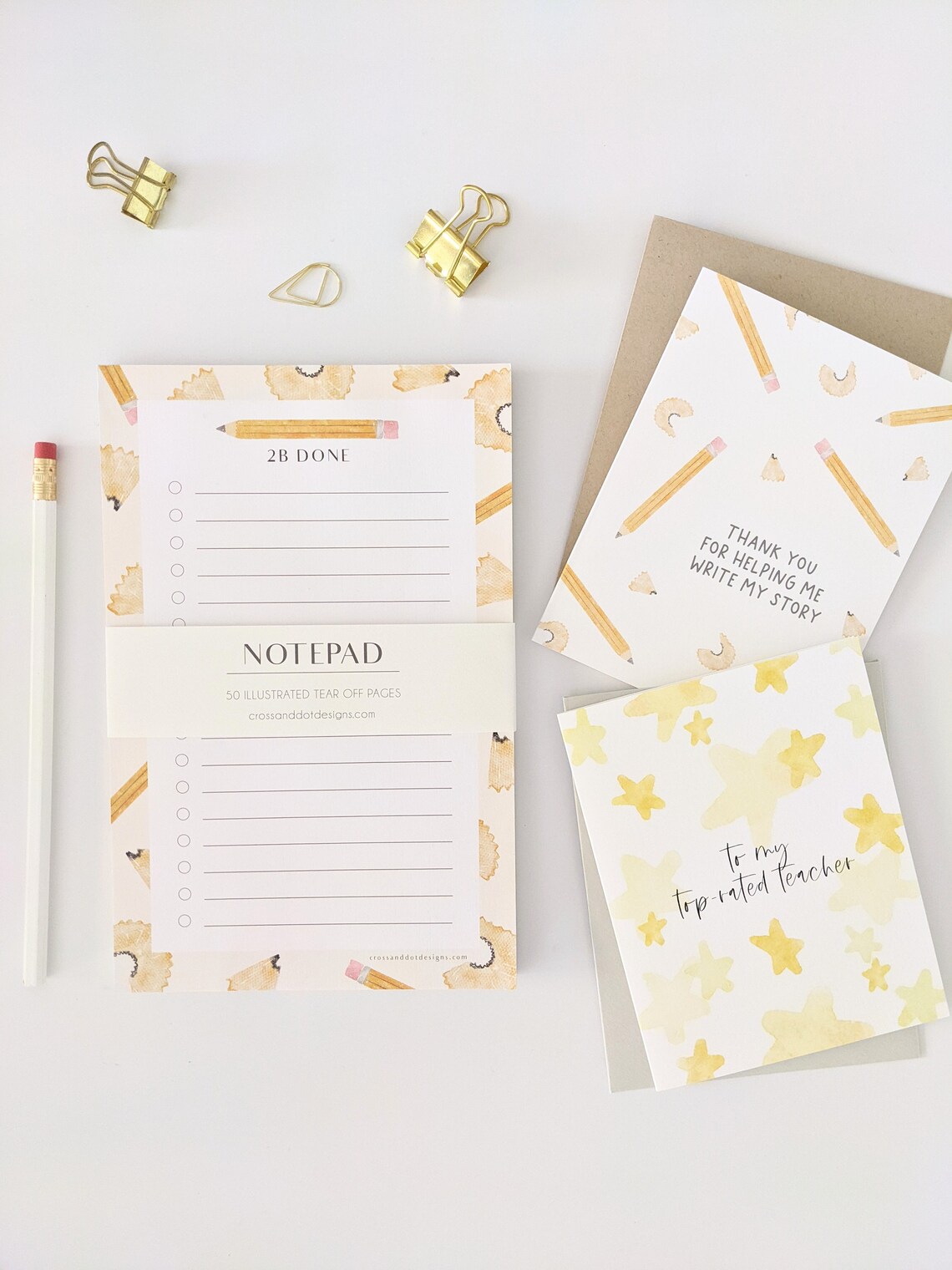 Checklist Tear off Pad, Watercolor Notepad, Desk Planner, Stationery ...