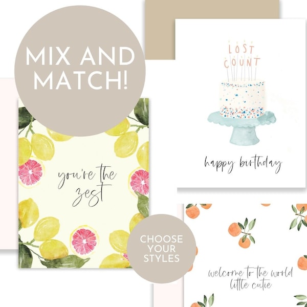 Mix and Match Cards - Etsy