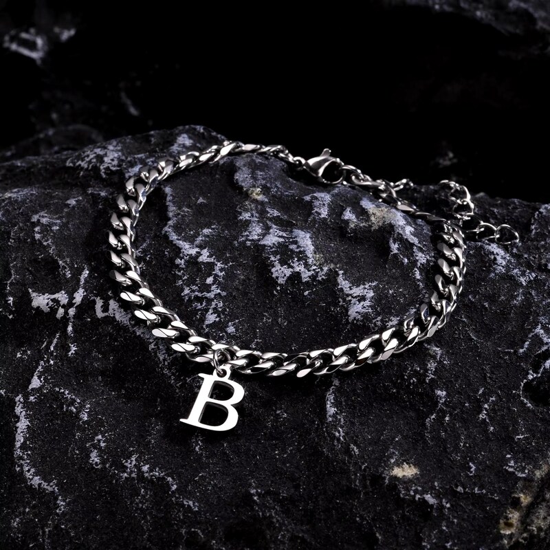 Chain With Letter for Men - Etsy
