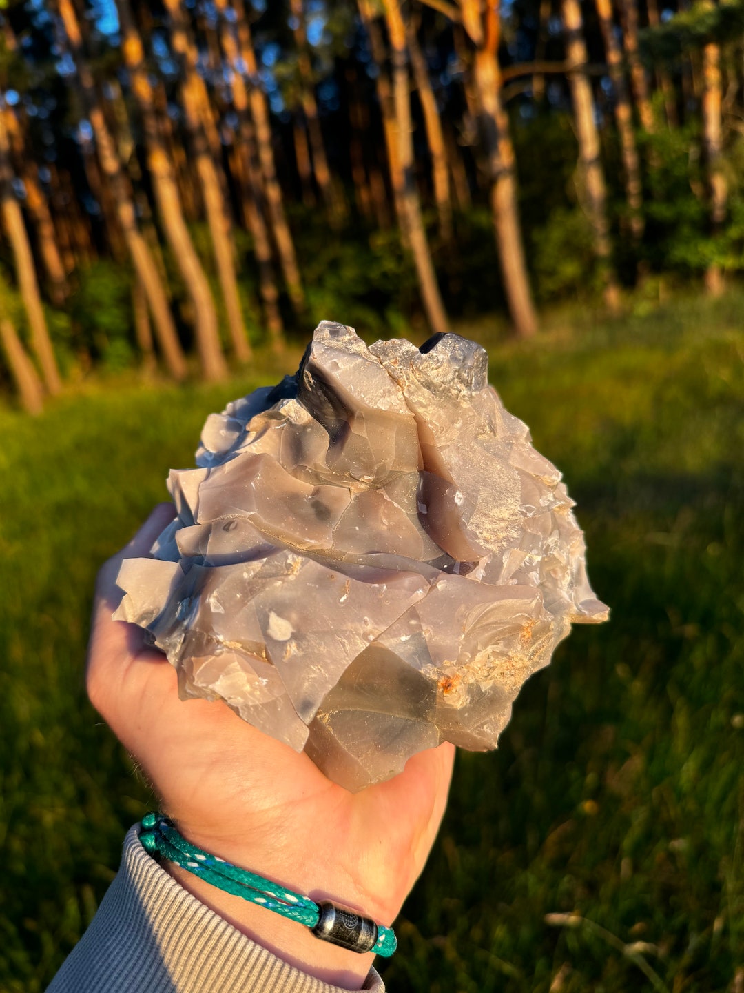 Large Neolithic Flint Stone - 1680g - Incredibly Unique Crystal Stone ...