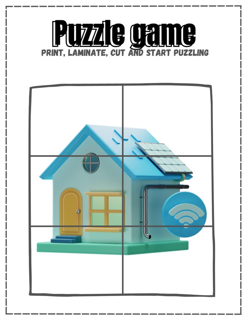 Puzzle Game Activity Sheet - Etsy