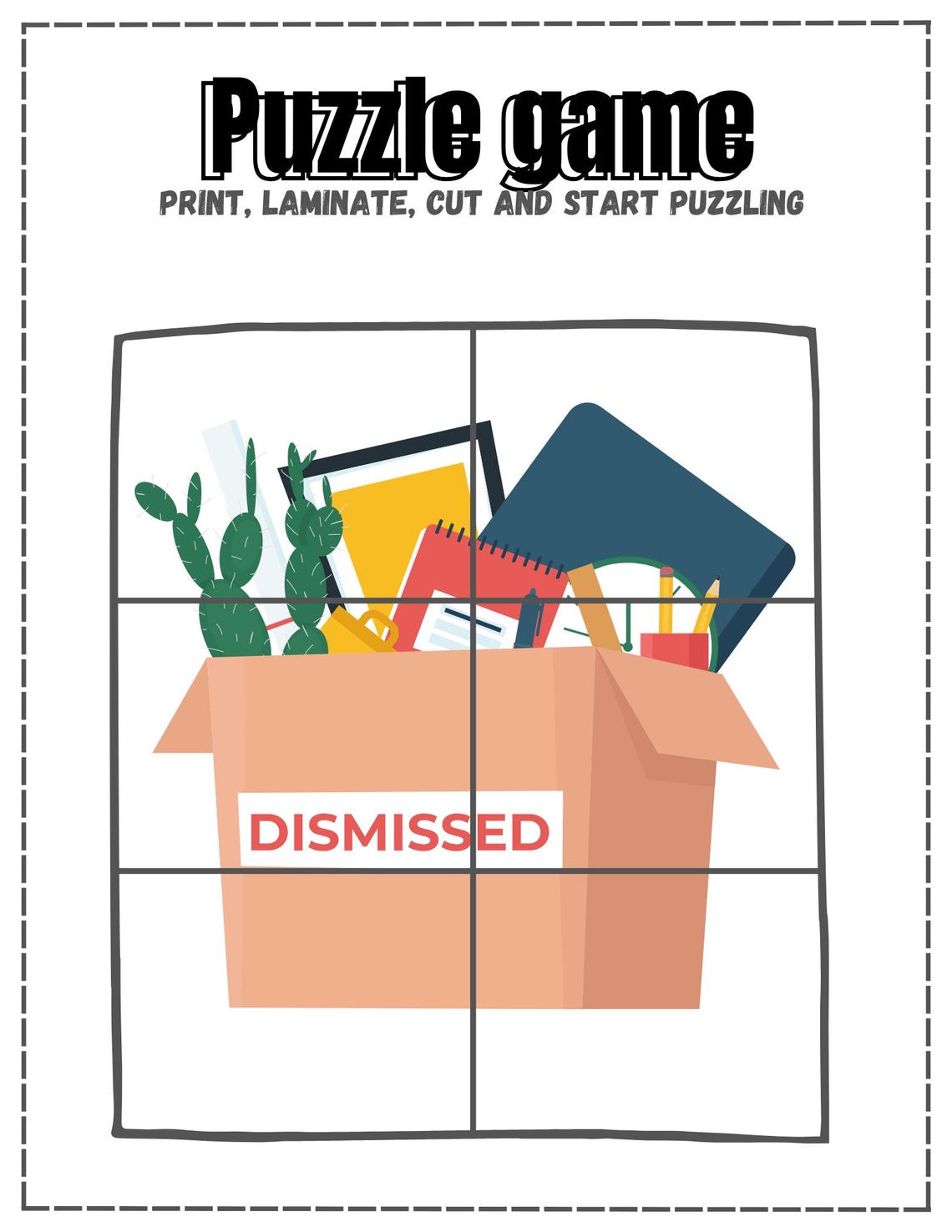 Puzzle Game Activity Sheet - Etsy