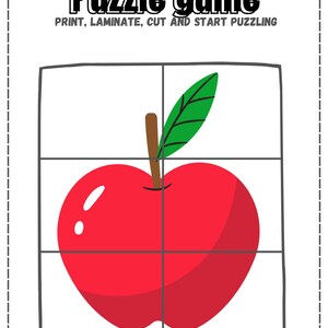 Puzzle Game Activity Sheet - Etsy