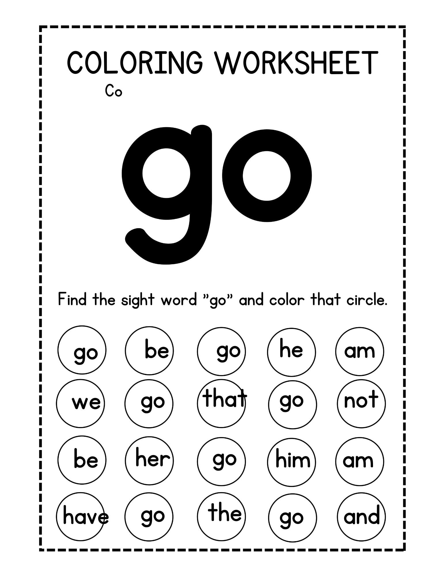 Coloring Word Activity Sheet - Etsy