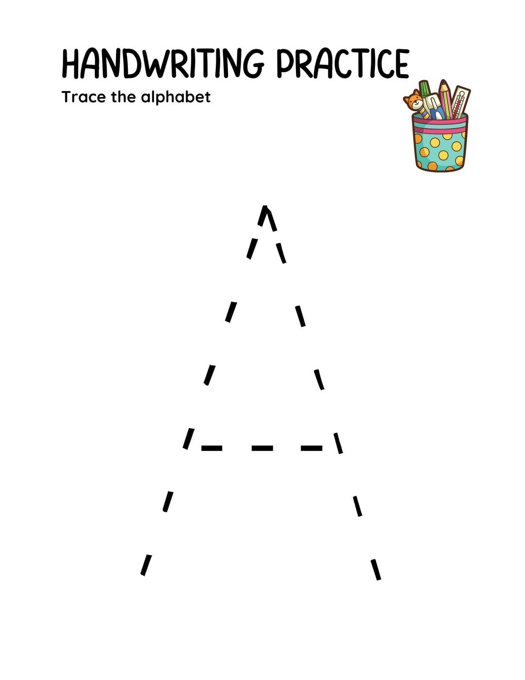 Trace the Alphabet - Etsy