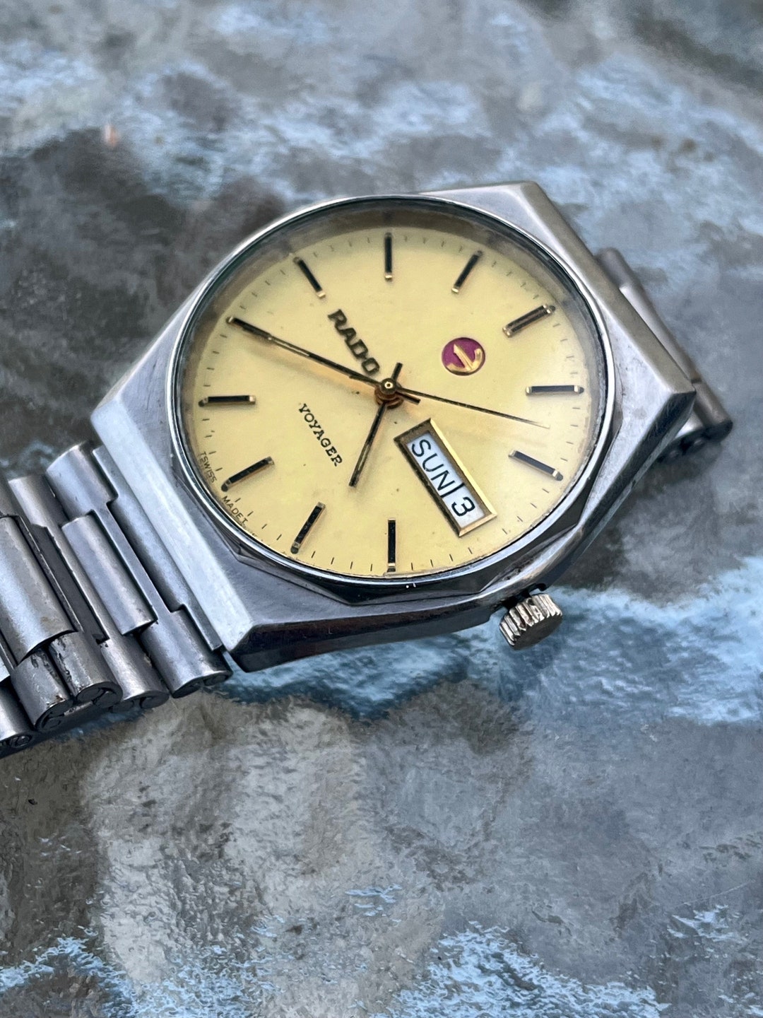 Vintage Watch Rado Voyager Gold Dial Automatic Mens Watch, Used Mens - Etsy