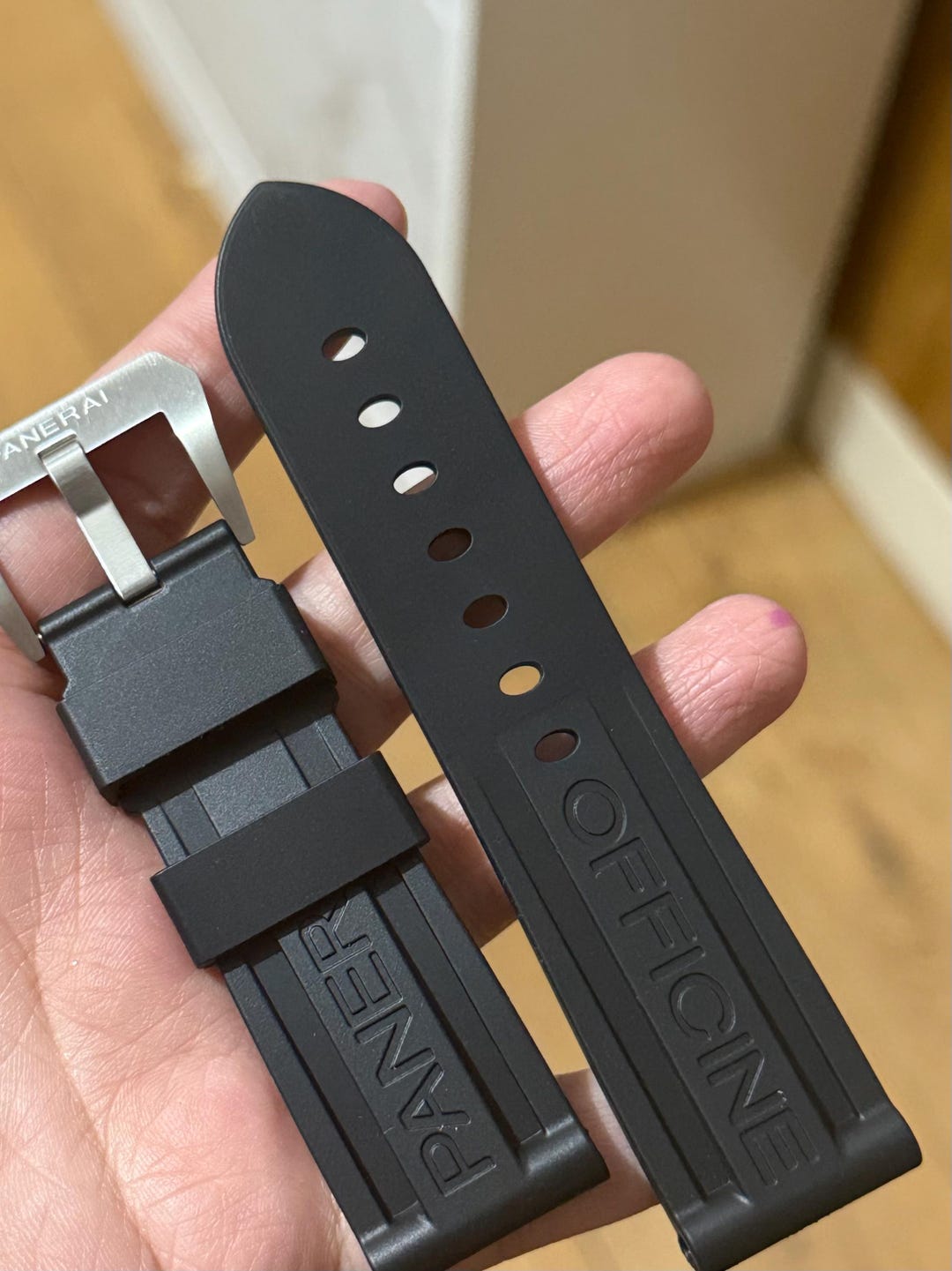 Panerai Watch Replacement Strap High Quality Black 24mm Mens Watch - Etsy