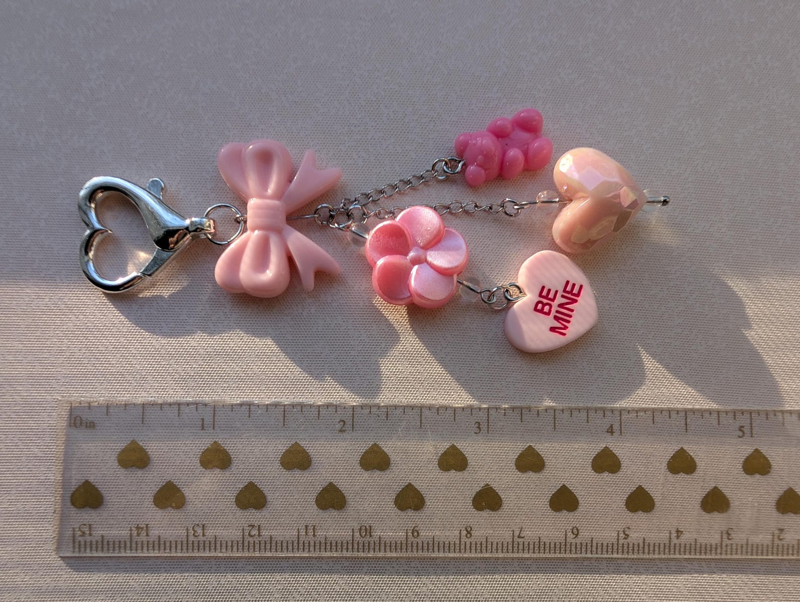 Cute Aesthetic Pink Bow Coquette Kawaii Keychain, Candy Bag Charm ...