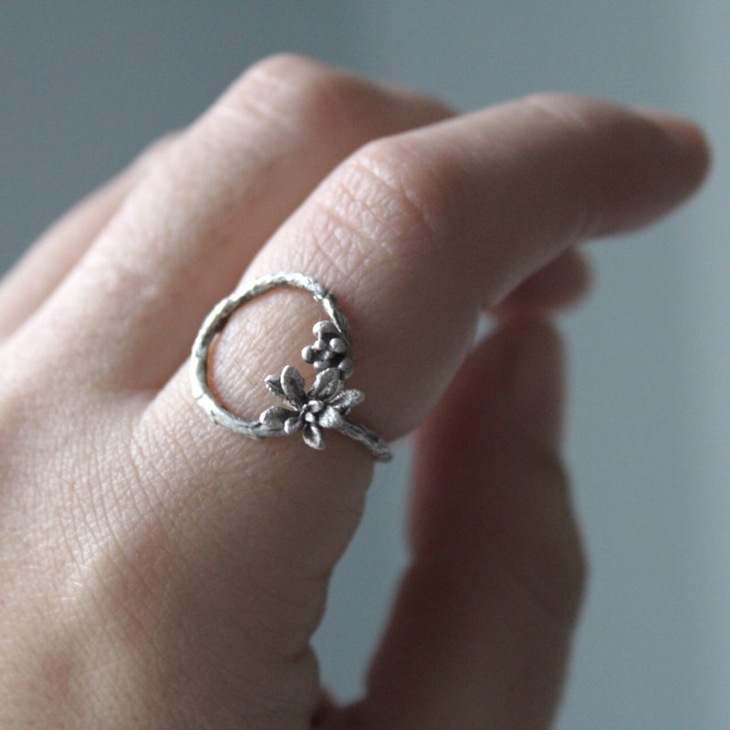 Simple Flower Rings - Etsy