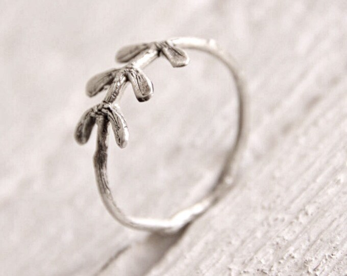Silver Leaf Ring-nature Ring-silver Leaf Jewelry Sterling Silver Leaves ...
