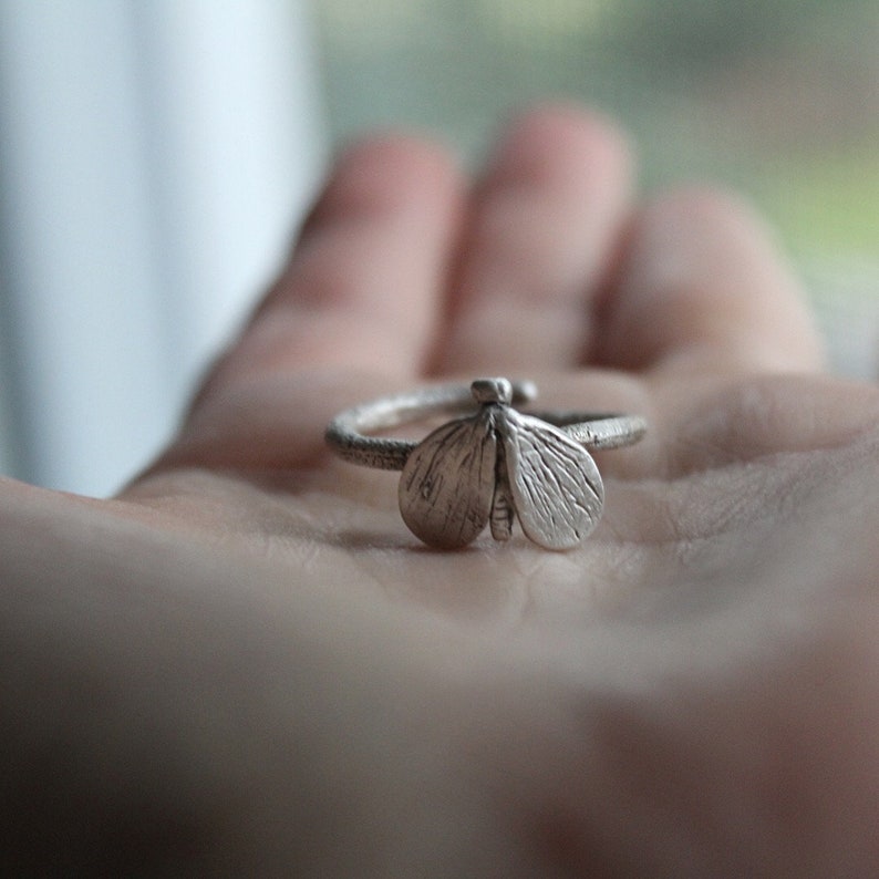 Sterling Silver Moth Ring , Adjustable Ring, Insect Jewellery, Animal ...