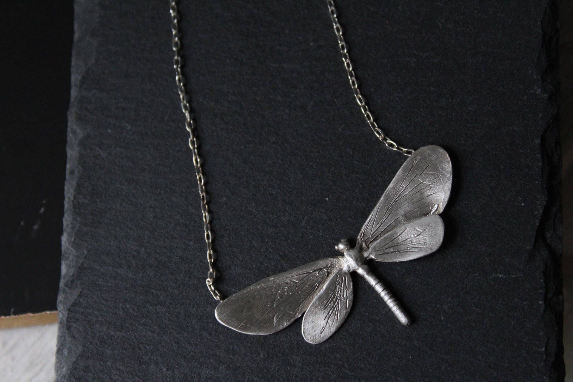 Silver Moth necklace Insect Jewelry Sterling silver moth | Etsy