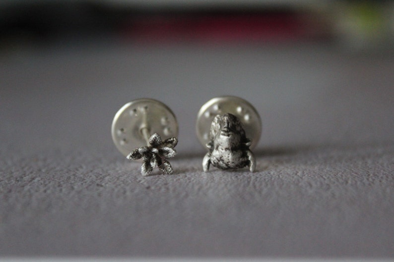 Silver Lapel Pin Set of two pin Sterling silver pin set | Etsy