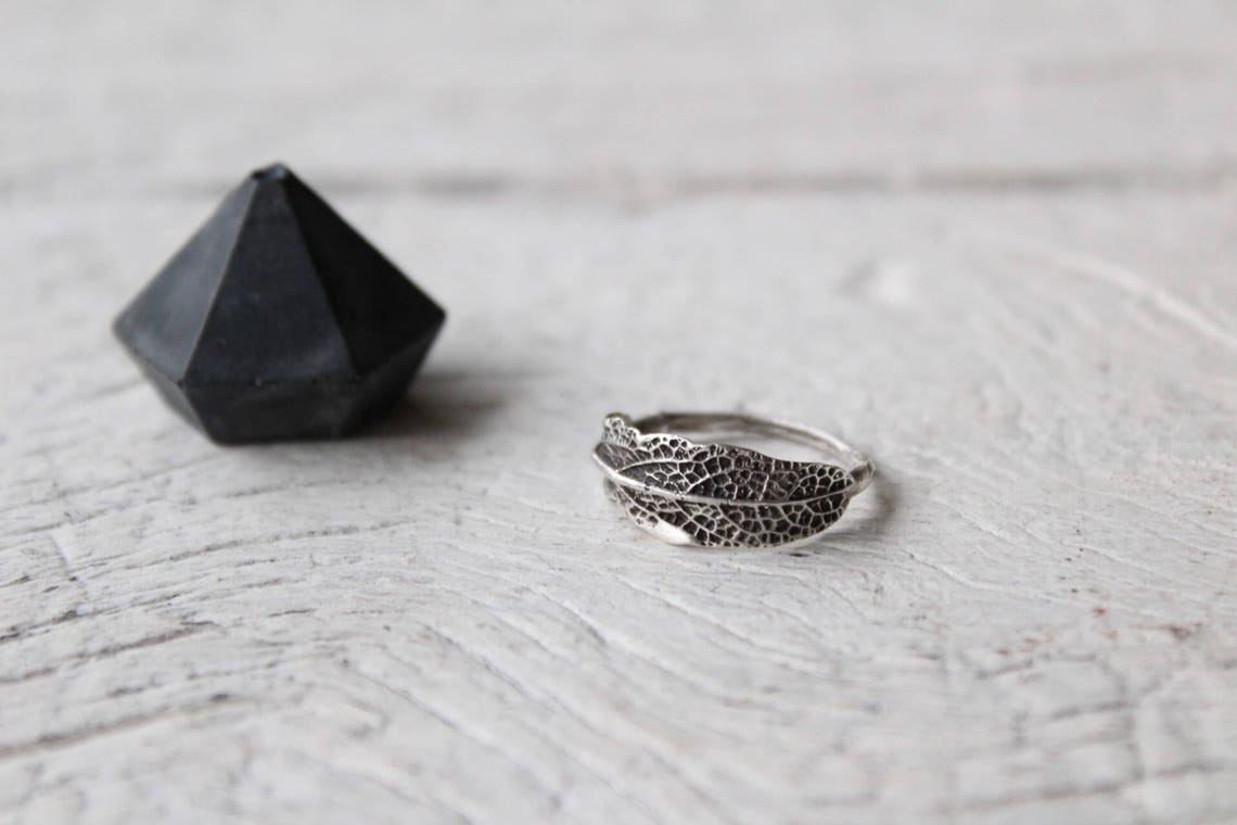 Leaf Ring-silver Leaf Ring-nature Ring-leaf Jewelry real Leaf - Etsy