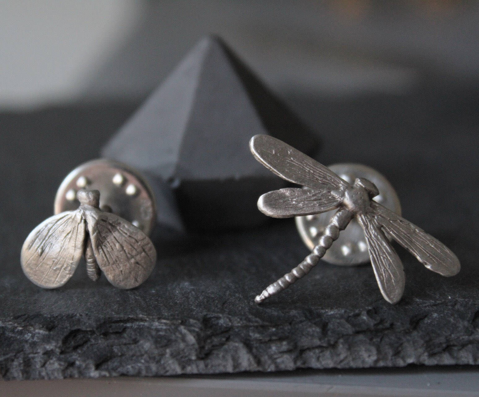 Set of two brooch Sterling silver animal pin Insect brooch | Etsy