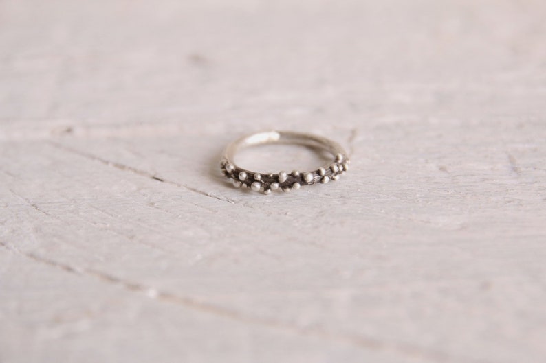 Sterling Silver Bubble Ring Dot Ring Granulation Ring - Etsy