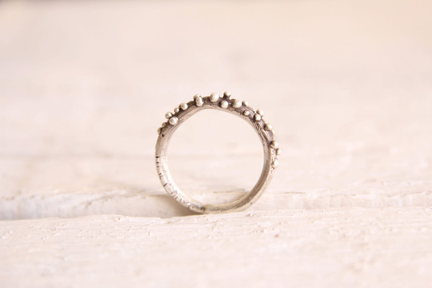 Sterling Silver Bubble Ring Dot Ring Granulation Ring - Etsy