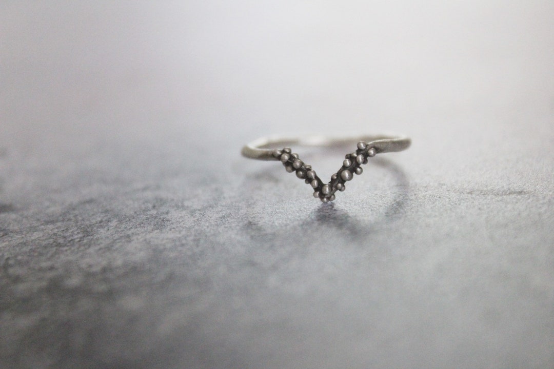 V Ring, Chevron Ring, Sterling Silver V Ring, Minimal Ring , Stackable ...