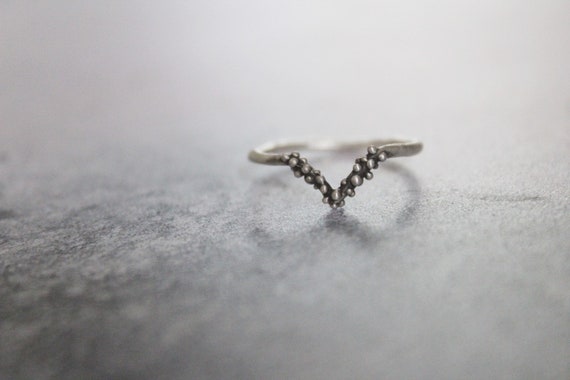 V Ring Chevron Ring Sterling Silver V Ring Minimal Ring - Etsy