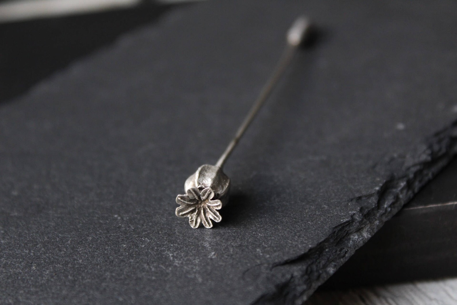 Poppy Pod Pin sterling Silver Brooch-nature Pin Stick-poppy - Etsy