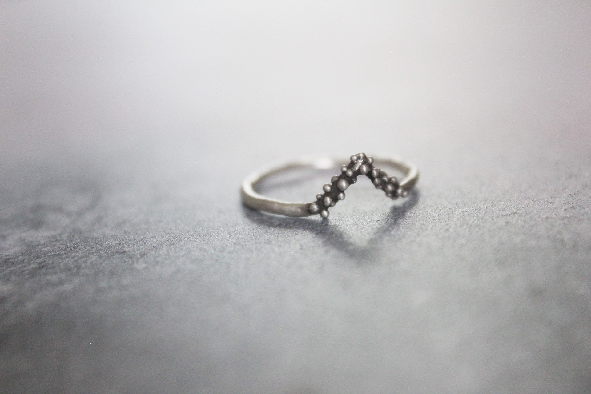 V ring Chevron ring Sterling silver v ring Minimal ring | Etsy