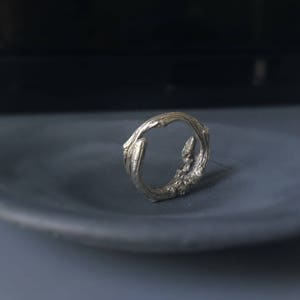 Double Branch Ring, Rustic Wedding Adjustable Ring, Sterling Silver ...