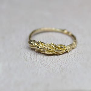 14K Gold Succulent Ring , Unique Botanical Jewelry , Minimalist Gold ...
