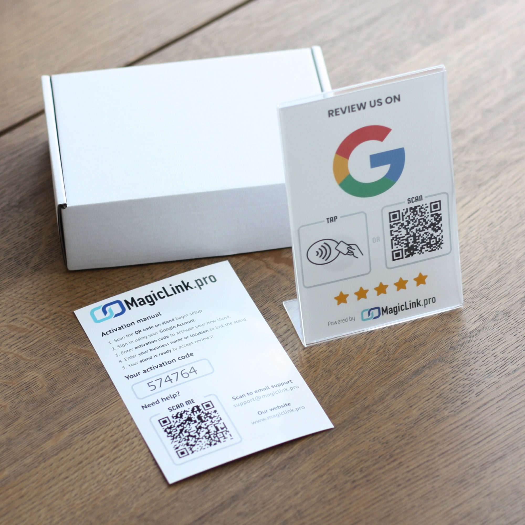 Google Reviews Stand With QR Code Scan and NFC Tap Boost Business ...