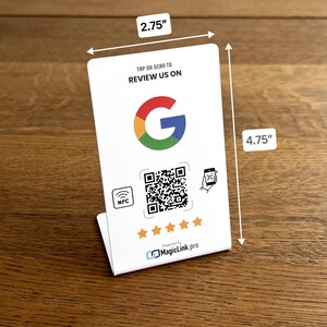 Google Reviews Stand With QR Code Scan and NFC Tap | Boost Business ...