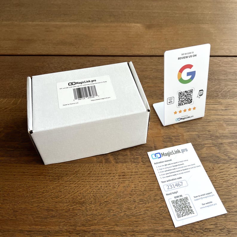 Google Reviews Stand With QR Code Scan and NFC Tap | Boost Business ...