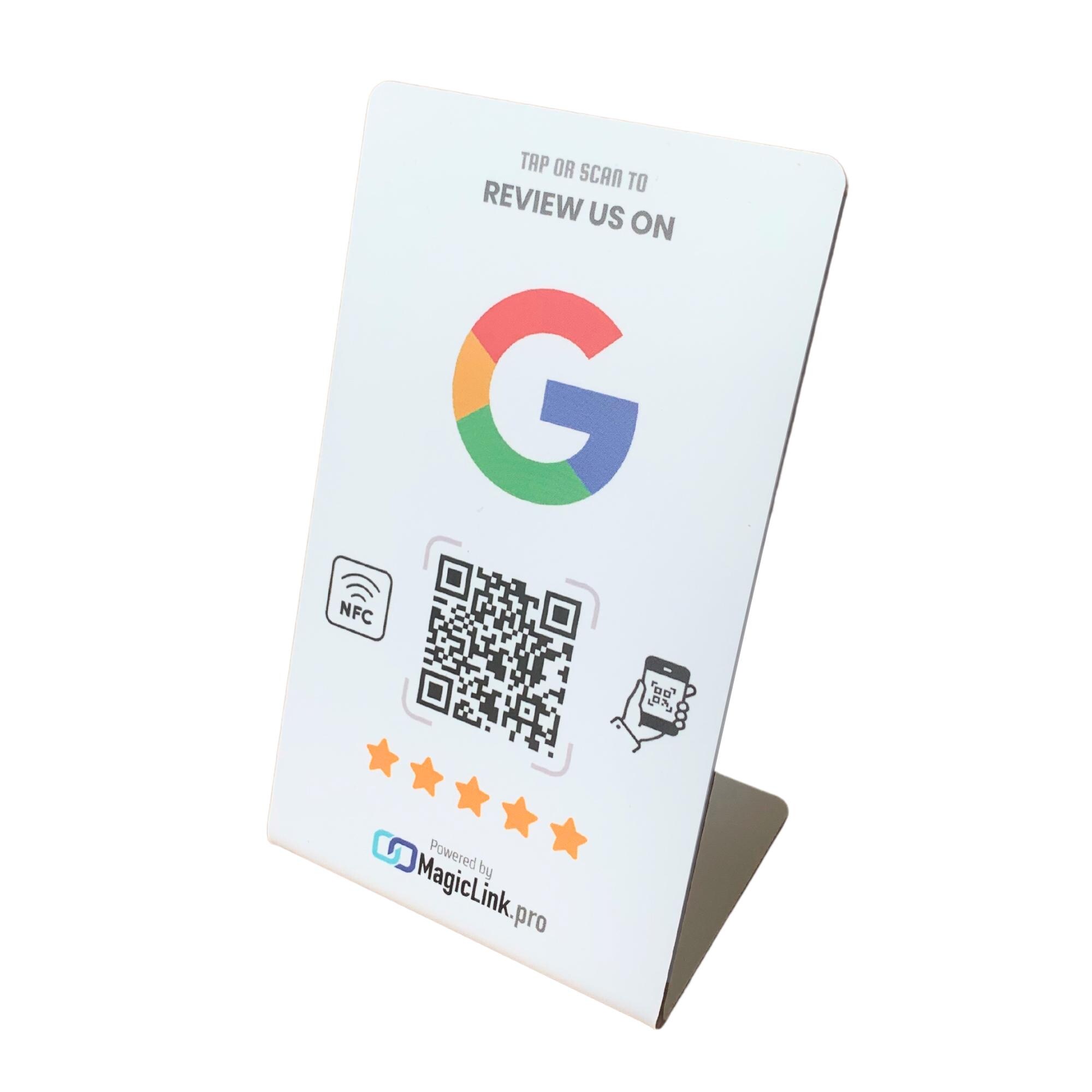 Google Reviews Stand With QR Code Scan and NFC Tap | Boost Business ...