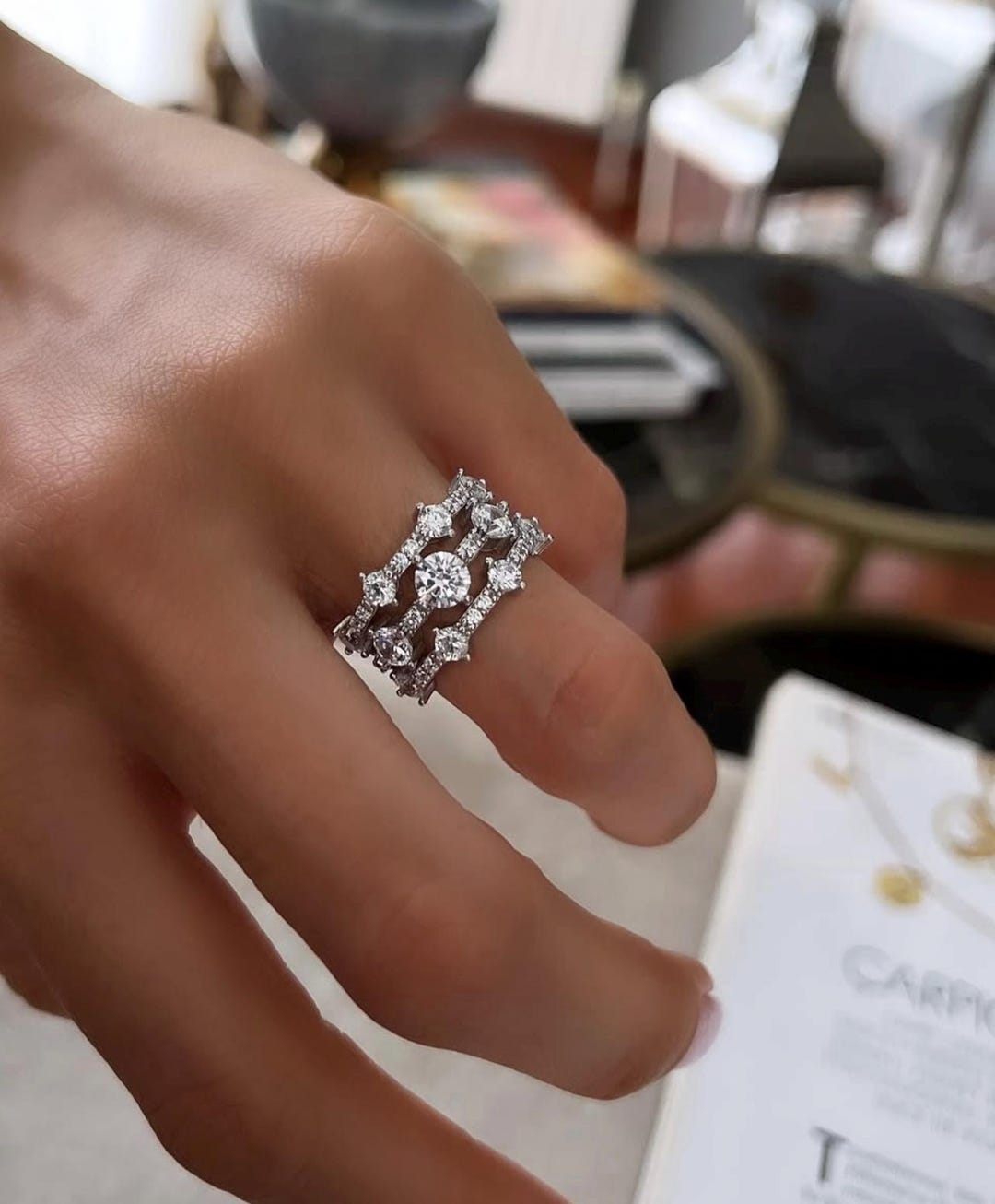 Chris Ring Series,925 Sterling Silver,14k Gold Plated on Silver,gift ...