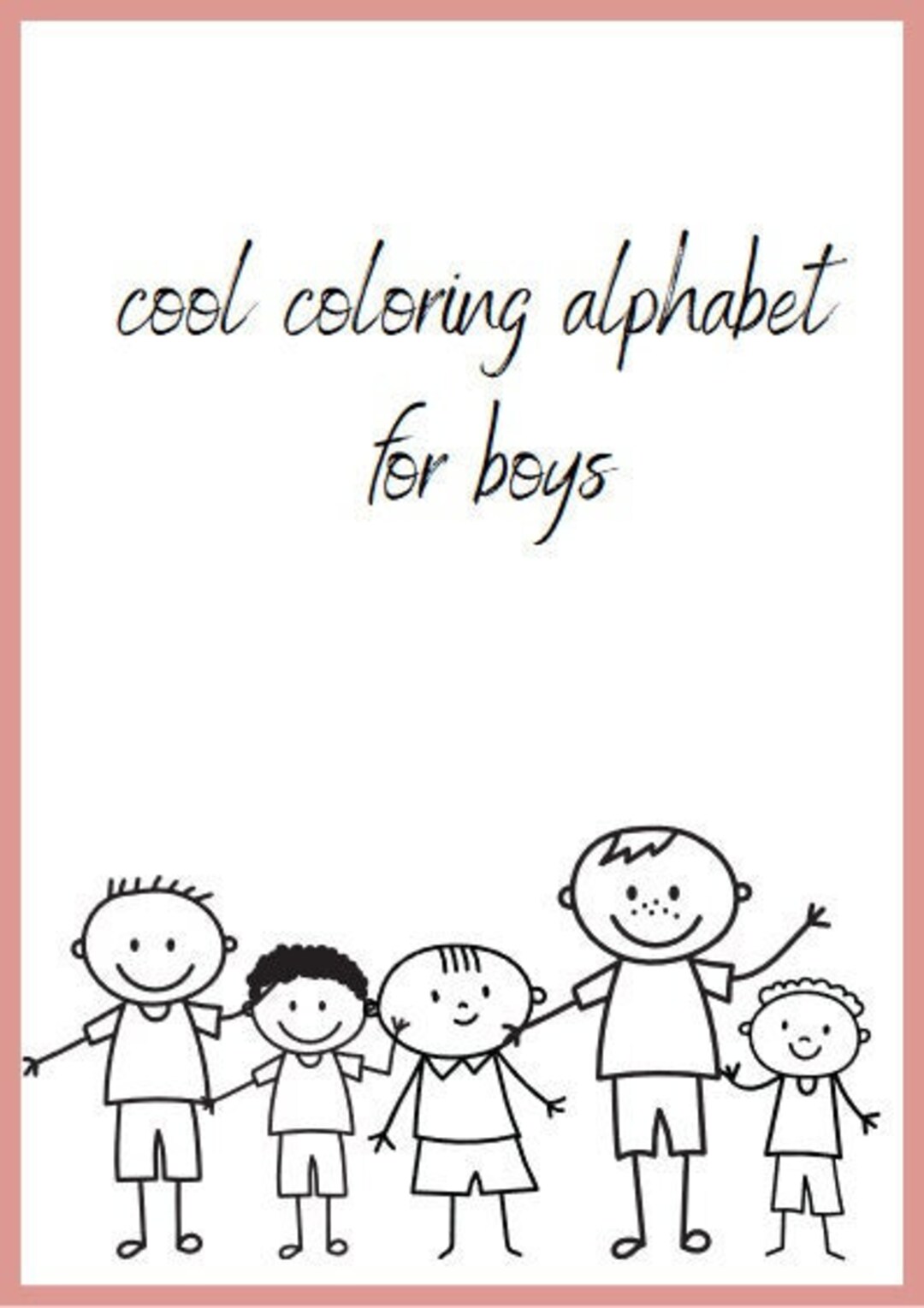 Coloring Alphabet for Boys, Preschool Printable Worksheets - Etsy