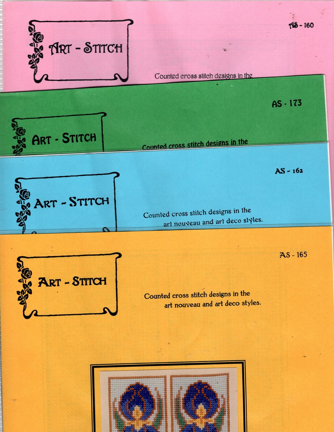 ART-STITCH Counted Cross Stitch Charts-your Choice-new-blueleaded ...