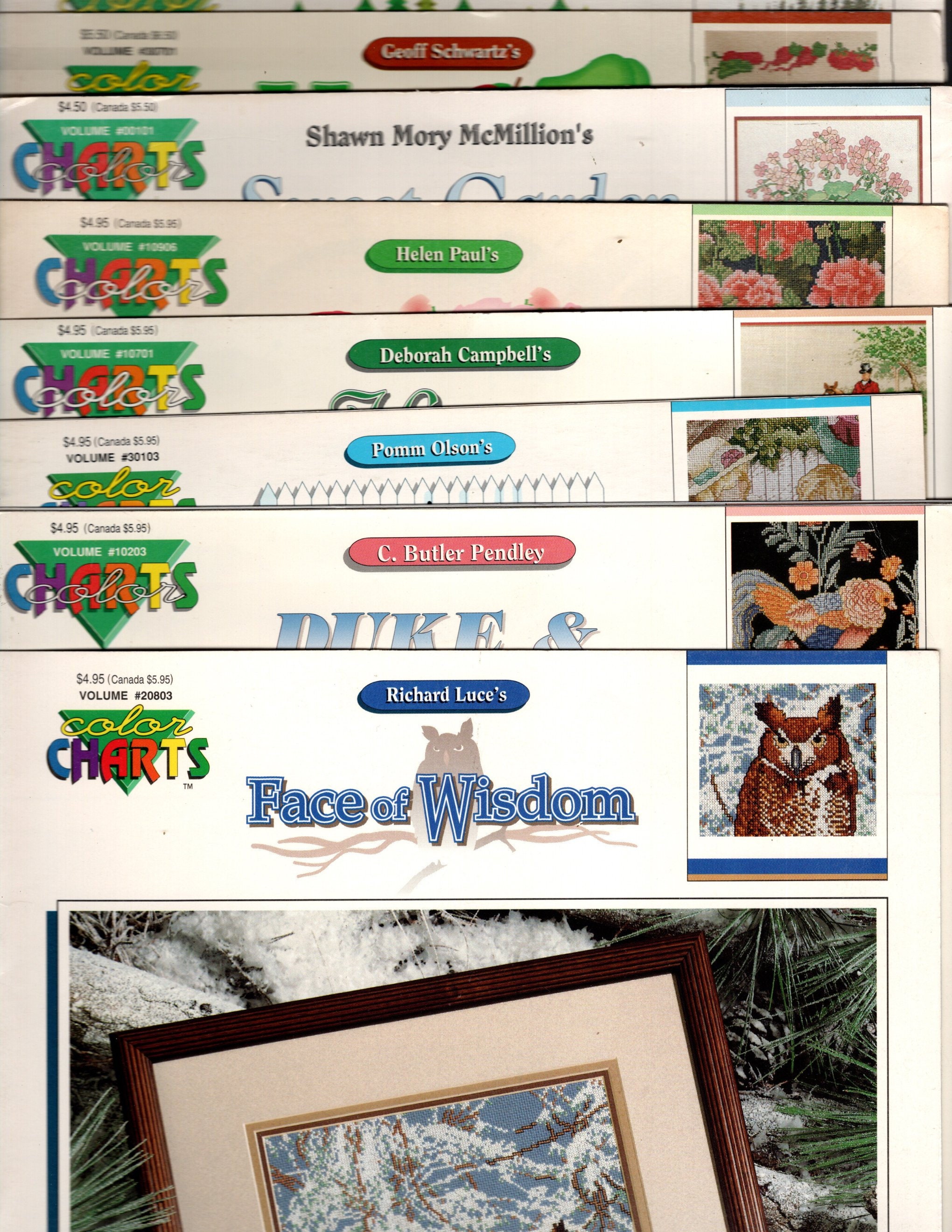 COLOR CHARTS Counted Cross Stitch Charts Your Choice Huntersrun ...