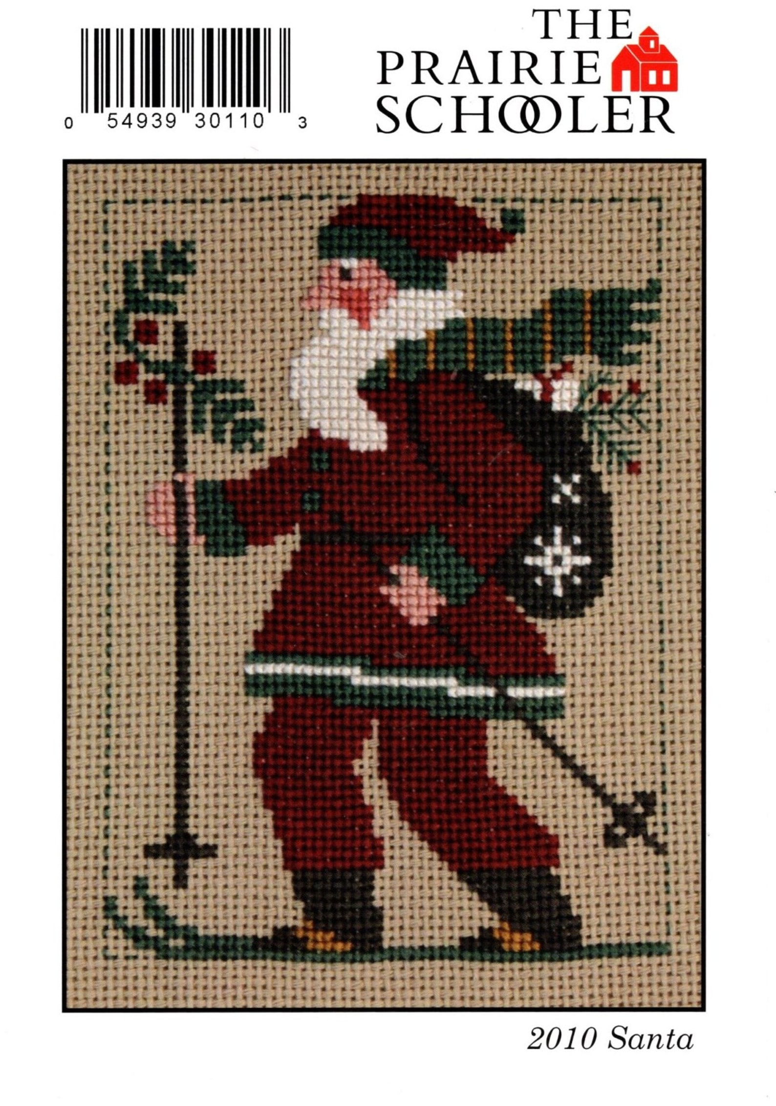 PRAIRIE SCHOOLER Santa -individual Yearly Counted Cross Stitch Charts ...