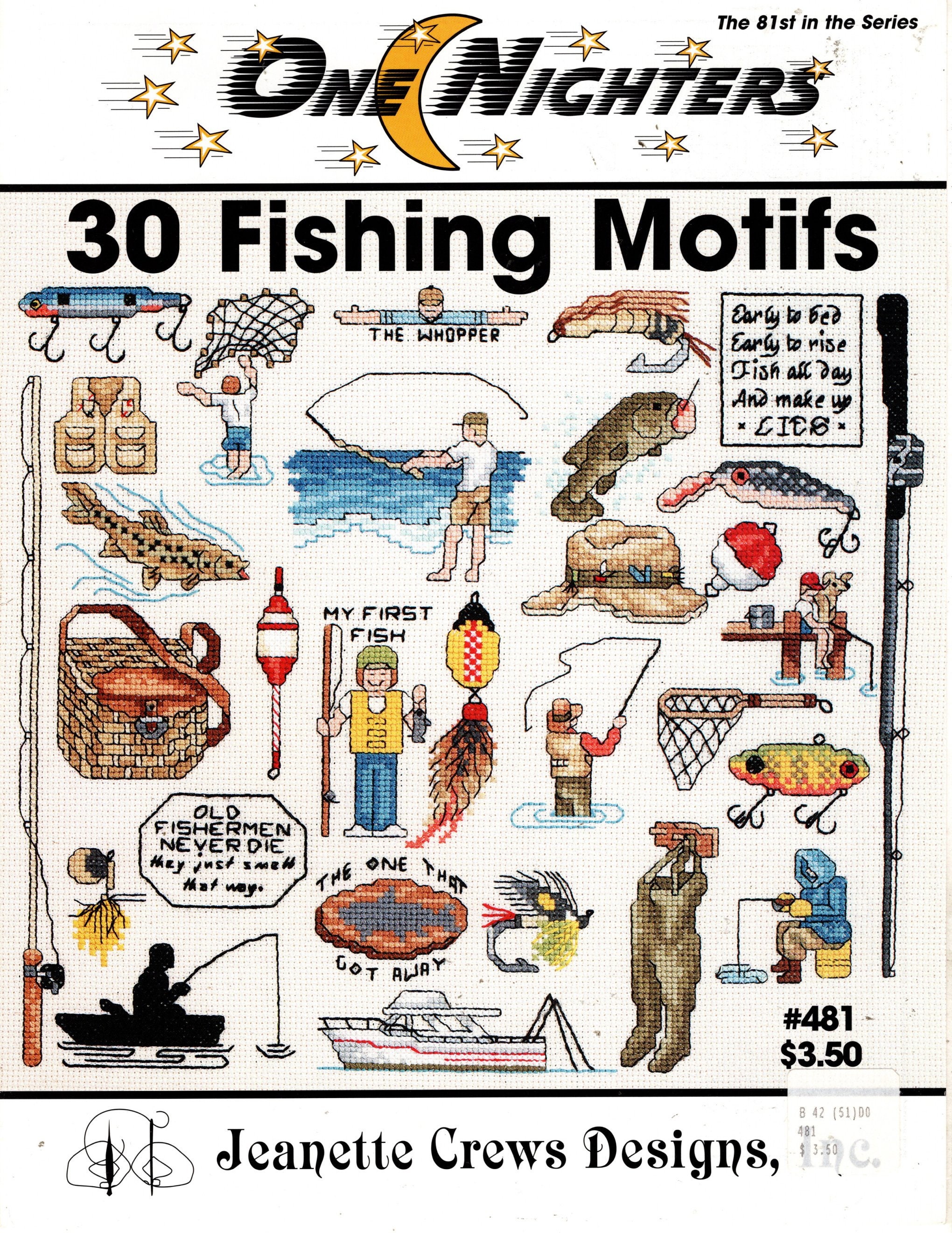 Jeanette Crews ONE NIGHTERS Counted Cross Stitch Chart-your Choice ...